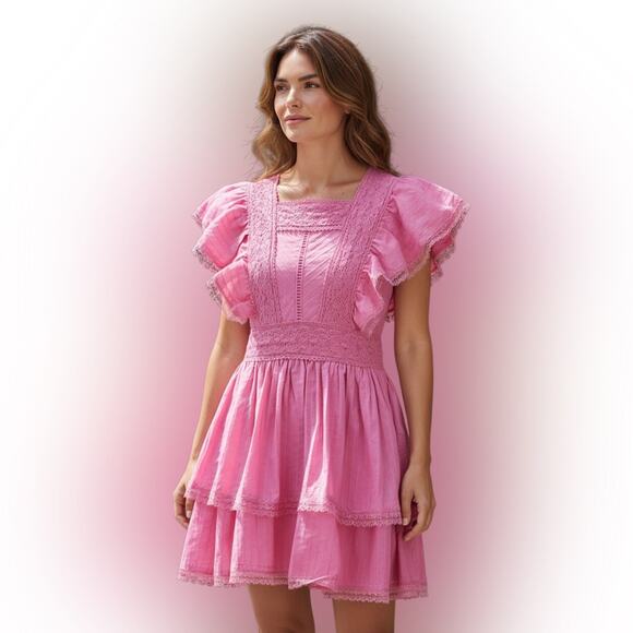 Chelsea & Violet | Dresses | Cv Chelsea Violet Lace Flutter Sleeve ...